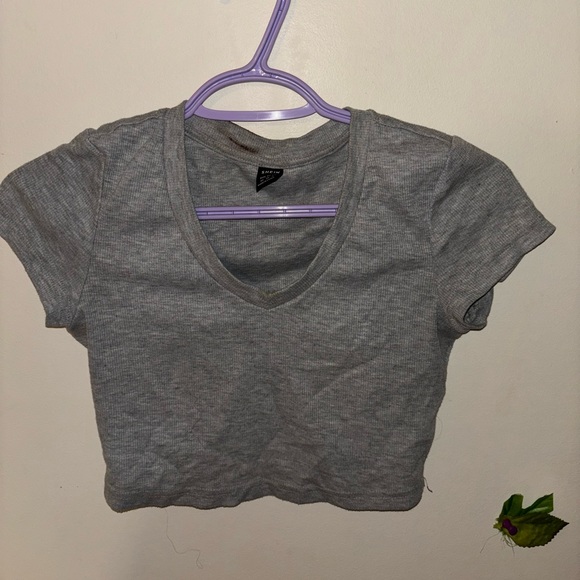 Tops | V Neck Cropped Tee | Poshmark
